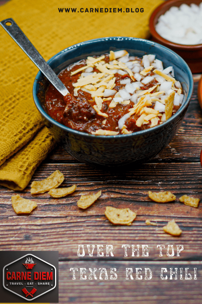 Texas Red Chili with Smoked Chuck Roast - Carne Diem