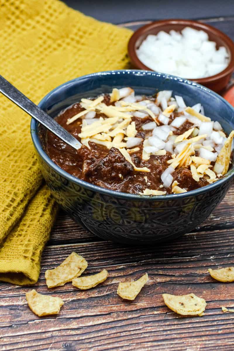 Texas Red Chili with Smoked Chuck Roast - Carne Diem