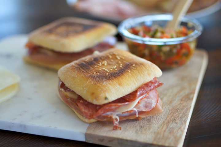 Grilled Muffaletta: New Orleans Deli Sandwich - Carne Diem