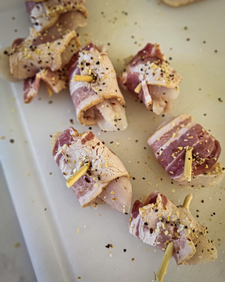 Bacon Wrapped Halibut Cheeks - Carne Diem