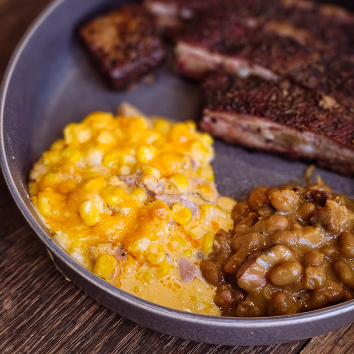 Kansas City Style Cheesy Corn and Smoked Ham Bake - Carne Diem