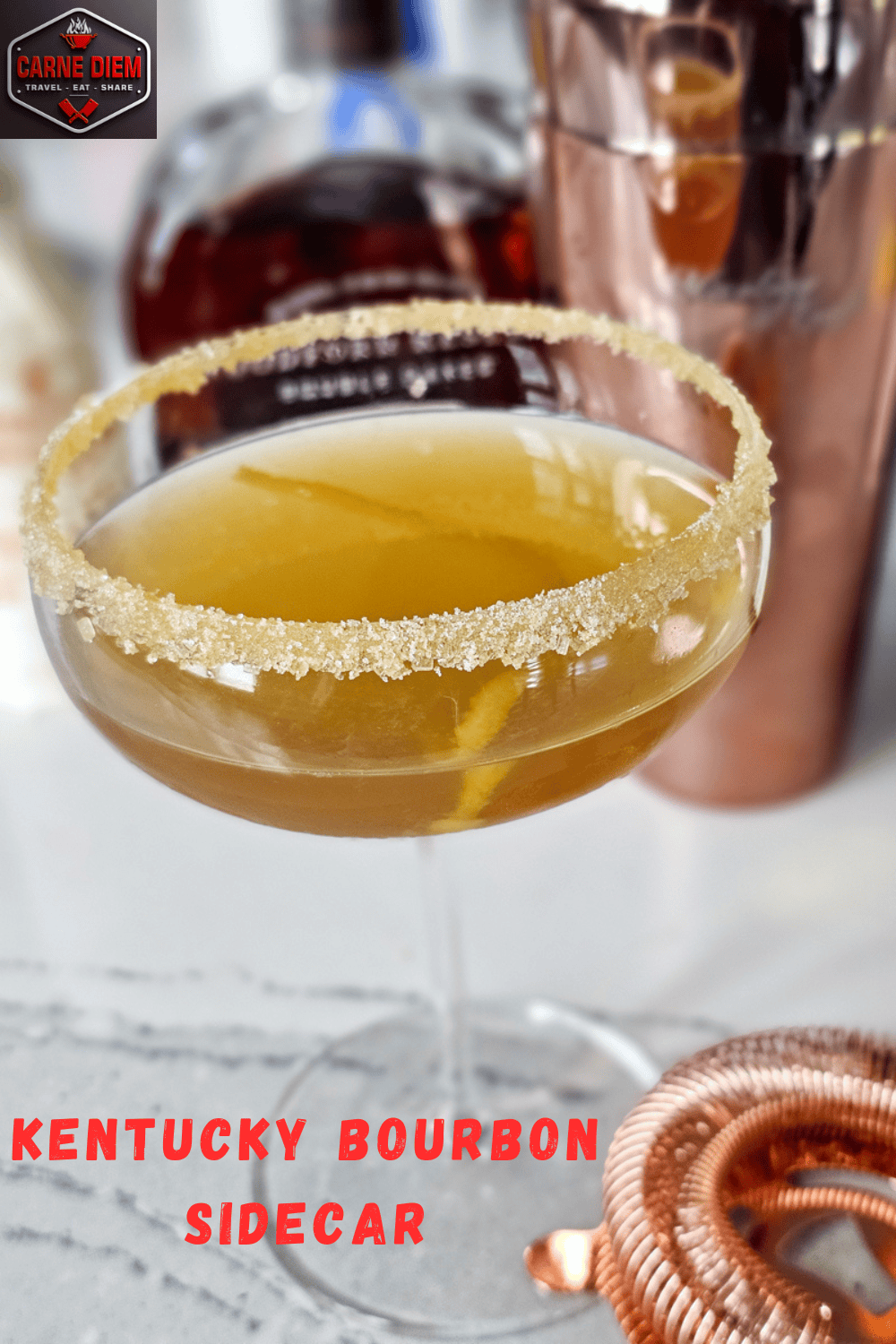 Kentucky Sidecar Recipe with Bourbon - Carne Diem